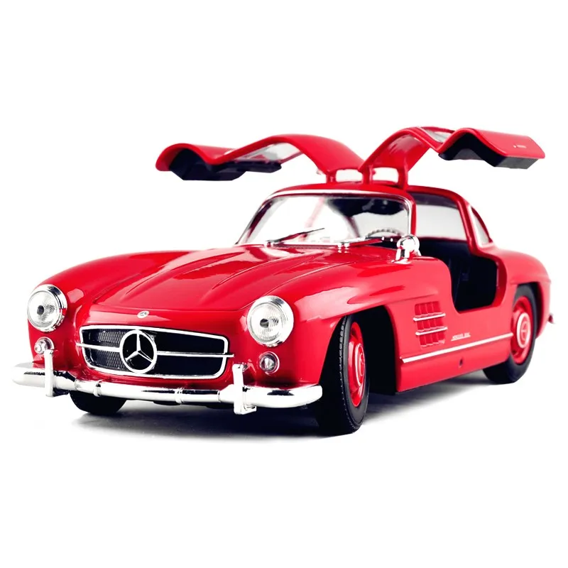 collectible-1-24-die-cast-vehicles-alloy-static-car-models-benz-300sl