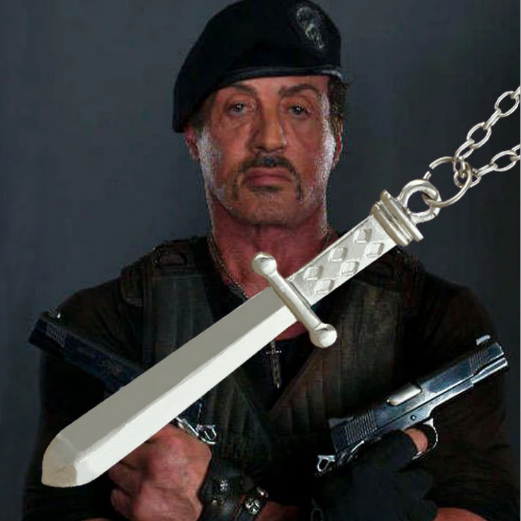 The Expendables 3 Barney Ross SYLVESTER STALLONE sword model men pendant necklace female long ...