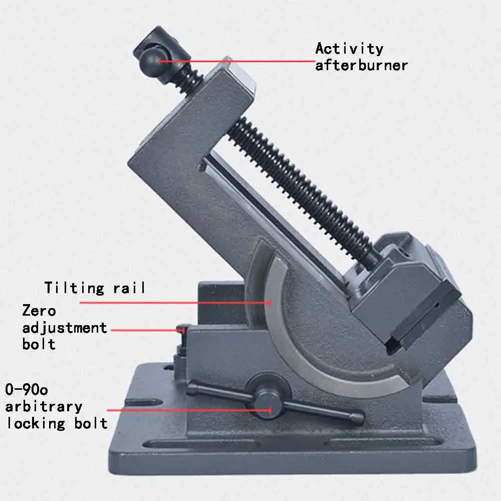 4 inches Tilting guide bar angle clamp, drill bench drill with 90 ...