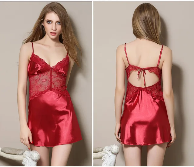 Buy 2017 Women Nightwear Sexy Mini Nightgowns