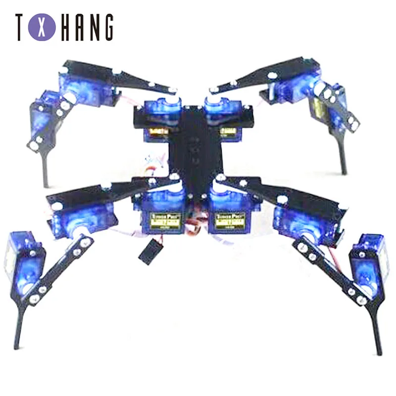 12 DOF Spinne Roboter 4 Fuß/Bein Hexapod 4 RC Mini Robotic Rahmen Chassis Für Arduino DIY KIT ...