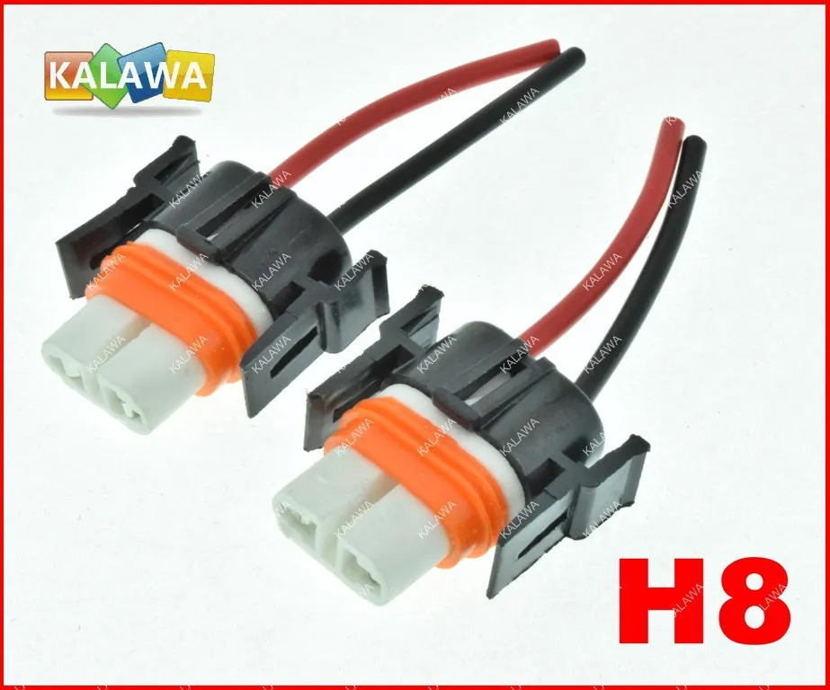 2pcs/lot Ceramic Copper H8 bulb socket,auto lamp base adapters car ...