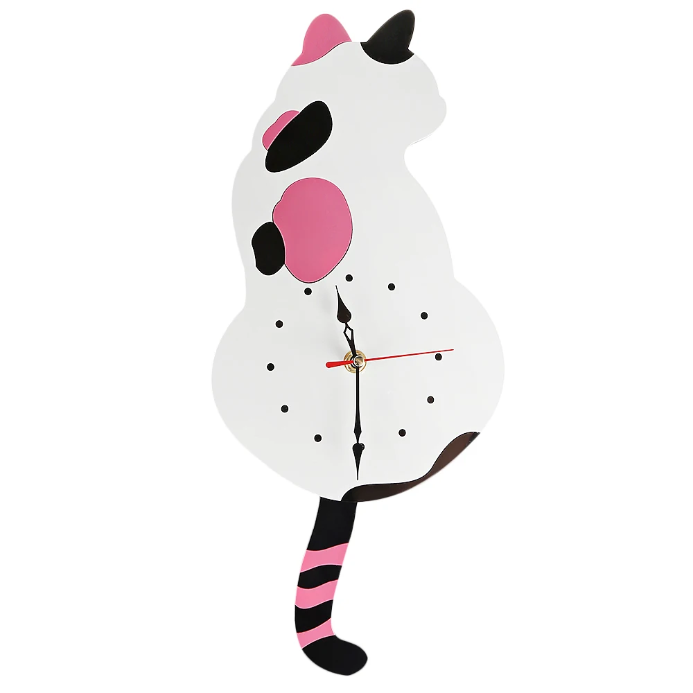 Adorable reloj de péndulo Adorable de gato negro, divertido gato ...