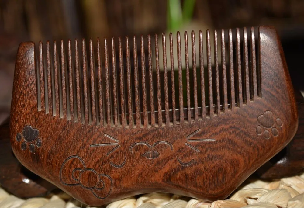 ZGTGLAD карманная деревянная расческа из натурального золотого ...