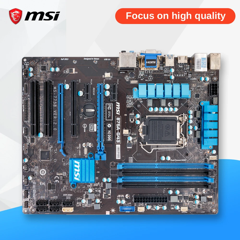 MSI B75A-G43 tarjeta madre original de escritorio B75 socket LGA 1155 ...