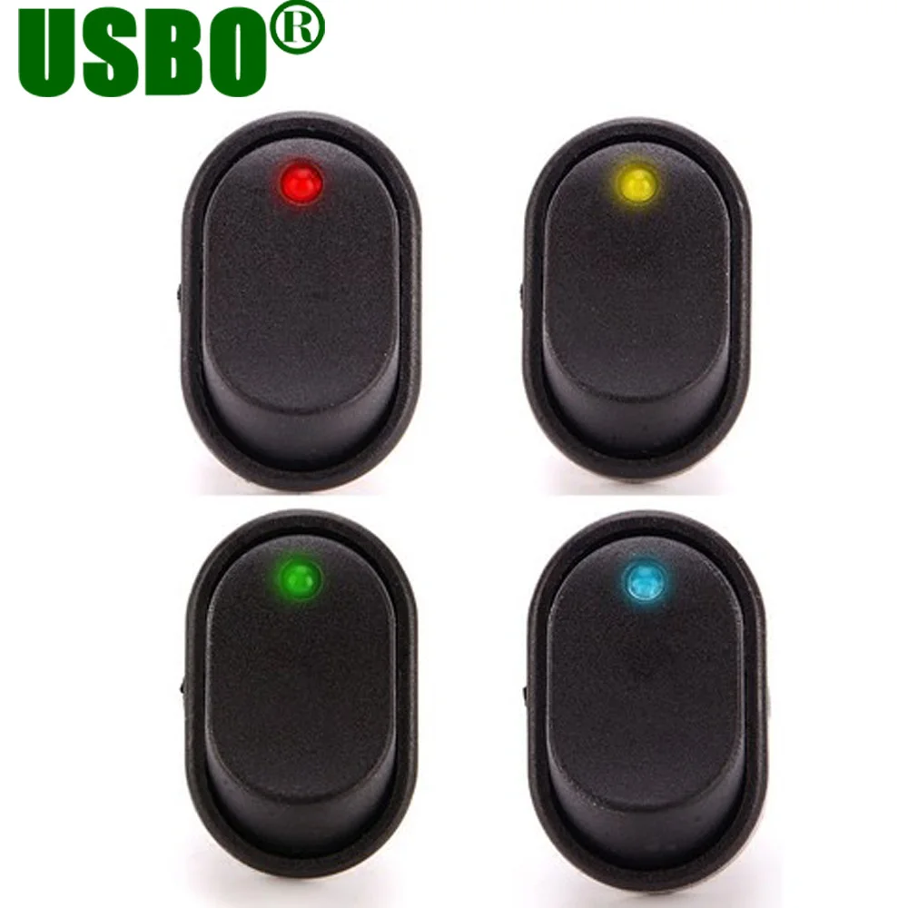 Car modified rocker switch 12V 30A with light Boat switch ON OFF ...