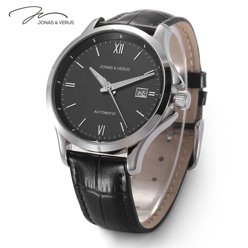 JONAS & VERUS 2016 Brand Popular Automatic Mechanical Mens Watch Date ...