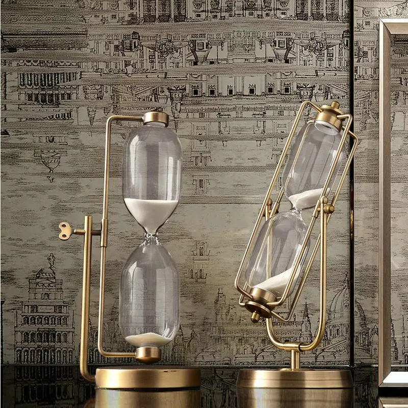 HQ Modern Type Metal Fixed/Swivel Sand Glass Sand Timer Clock Hourglass ...