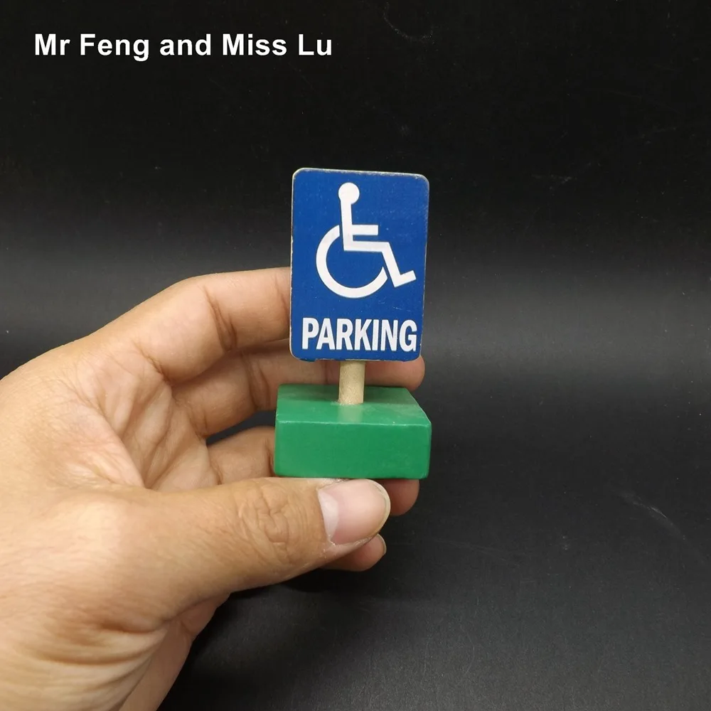 Parking Sign Funny Colorful Wooden Street Traffic Signs Model Toy ...