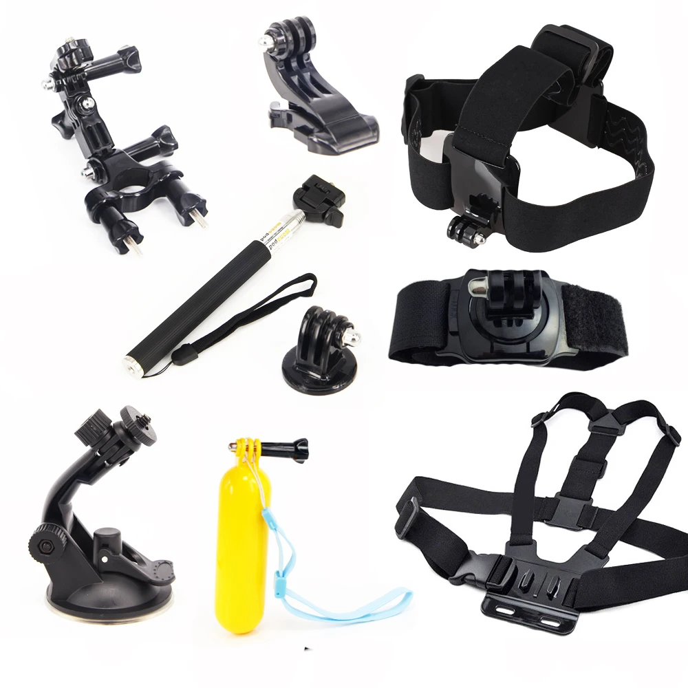 For go pro Set Gopro Handlebar Mount+Extendable Monopod+Chest Belt ...