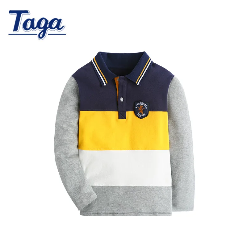 TAGA kids boy polo shirts school uniform shirt boys shirt long sleeve ...