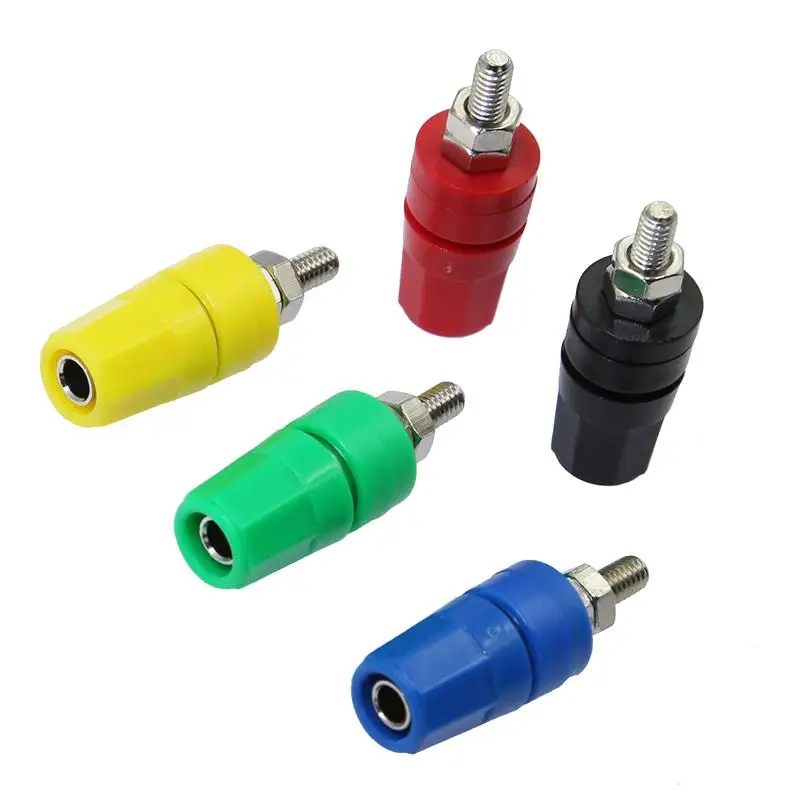 5pcs 4mm Banana Binding Post Panel Socket M4 Thread Terminal Jack ...