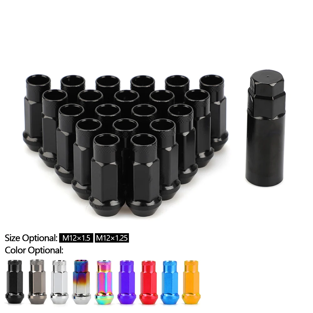 20pcs Steel Multicolor Jdm Car Modification Wheel Nuts Lug Nuts Bolts ...