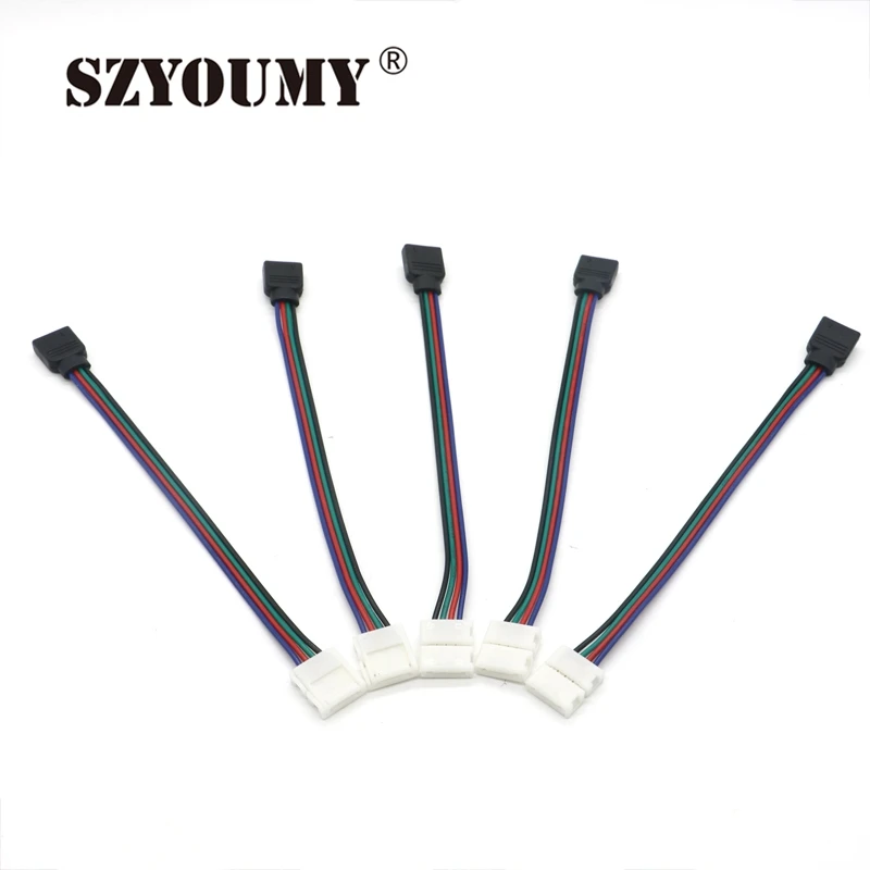 SZYOUMY RGB Connectors 10mm 4 Pin No Soldering Cable PCB Board Wire to ...