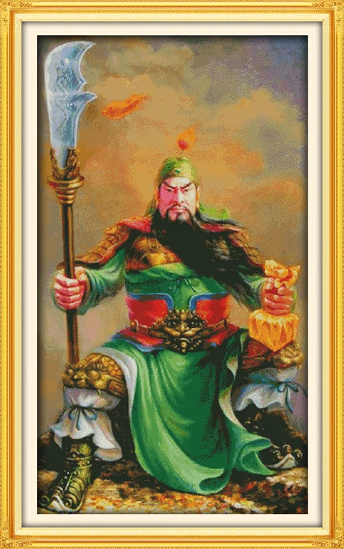 Kwan Kung (7) Kit Jahit Silang Orang 18ct 14ct 11Ct Dihitung Cetak ...