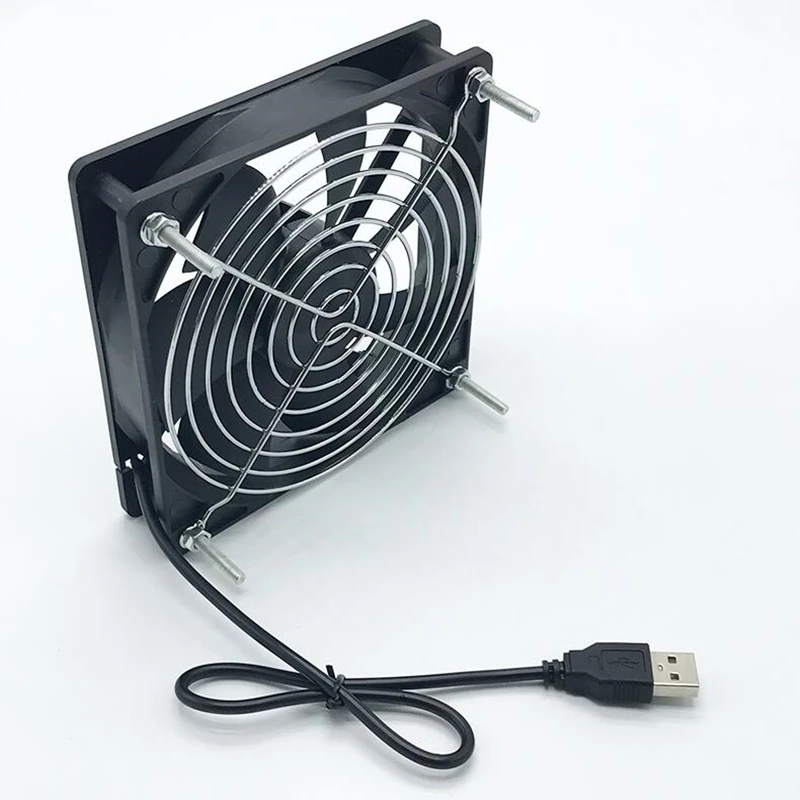 USB computer chassis fan router set-top box DIY 5CV cooling fan 12cm ...