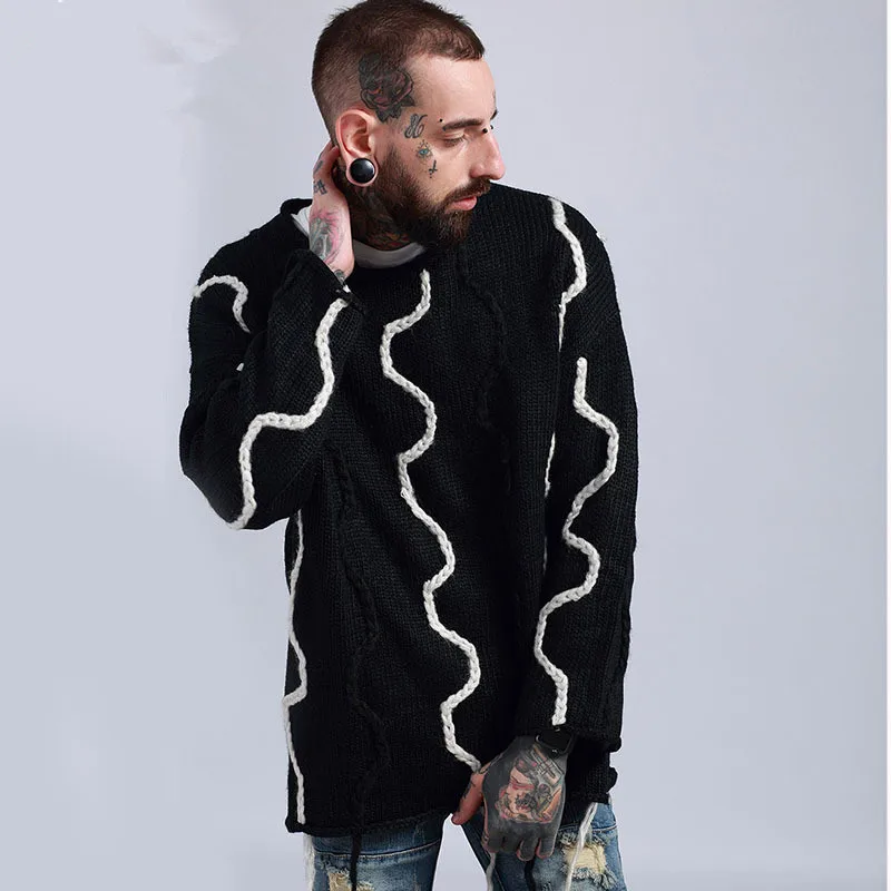 2018 New Winter Mens Luxury Brand personality casual loose high quality ...