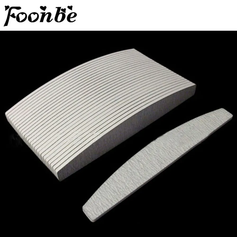 50 Piecslot Grey Nail File Buffer 100180 Nail Art Sanding Buffer Files For Salon Manicure Uv