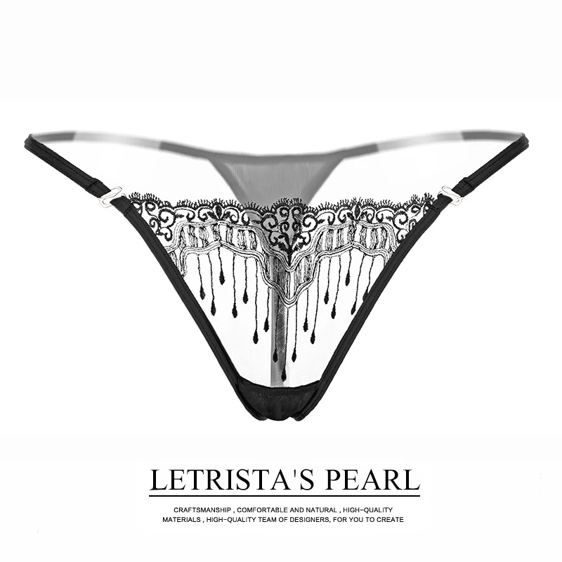 핫 섹시한 여성용 팬티 끈팬티 자수 투명 G 스트링 심리스 섹시 팬티 여성 속옷 T 백women Underwear