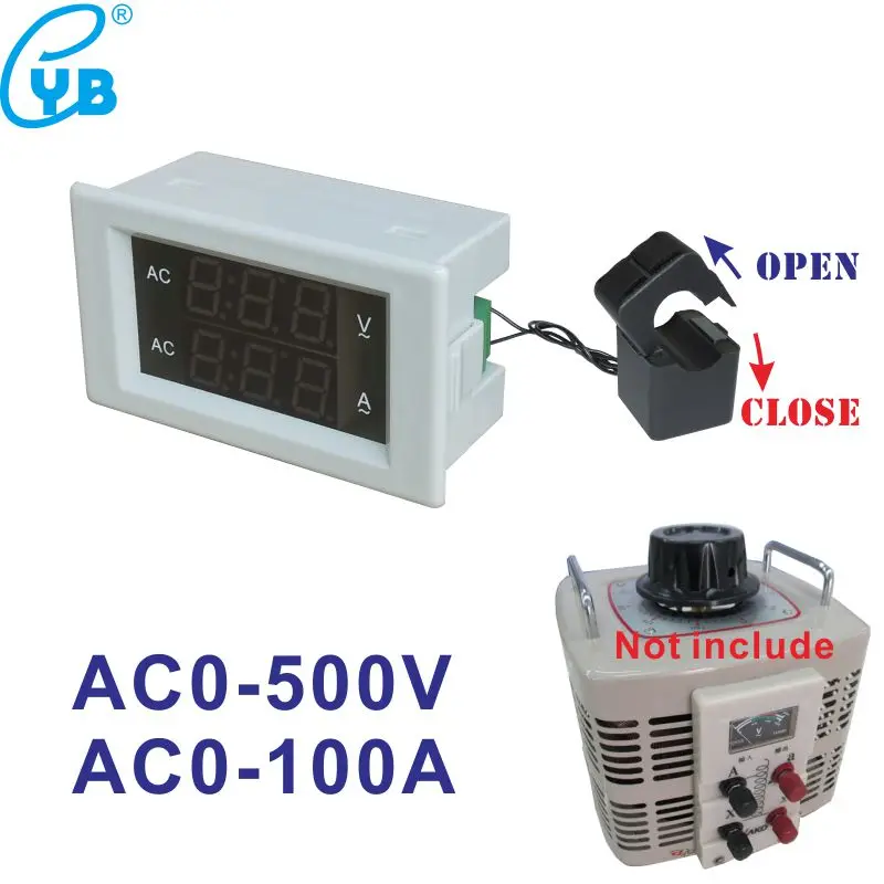 LED-Volt-Amp-Panel-Meter-AC-0-500V-100A-AC-Voltage-Current-Meter-for ...