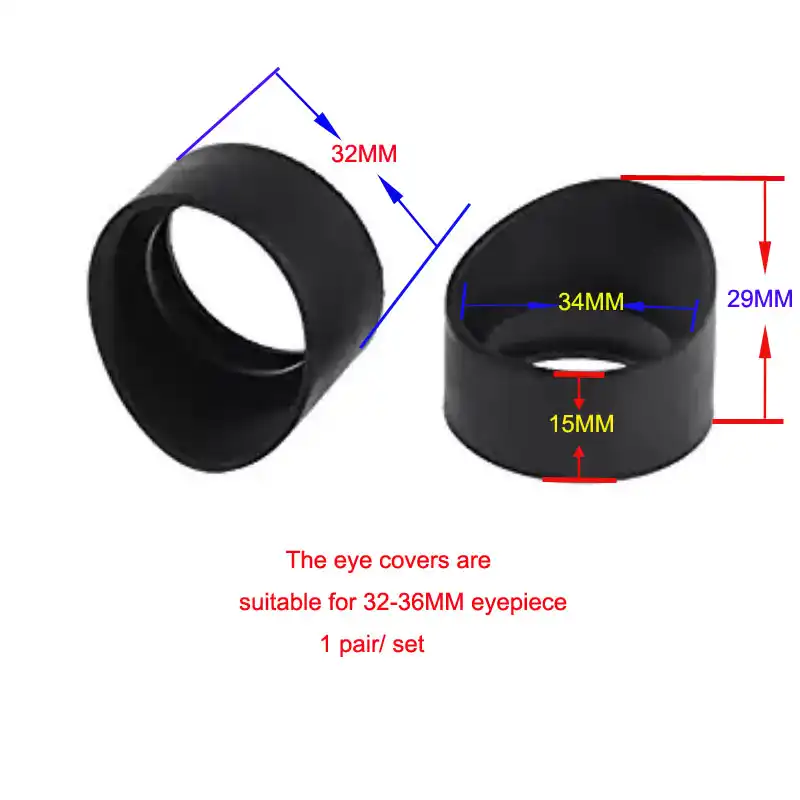2Pcs/Set Rubber Eyepiece Cover Guards Eye Cup for Biological Stereo ...