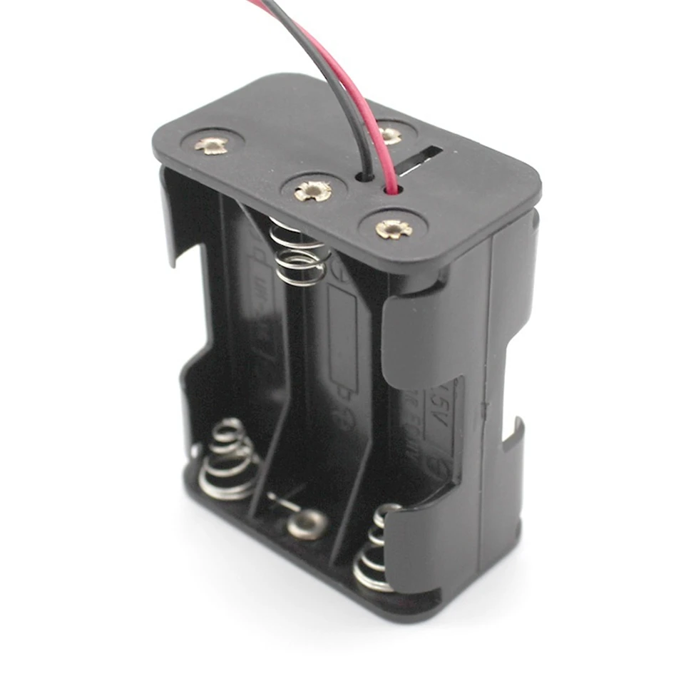 Black 6 AA Battery Holder Box Case With Switch New 6 AA 2A Battery ...