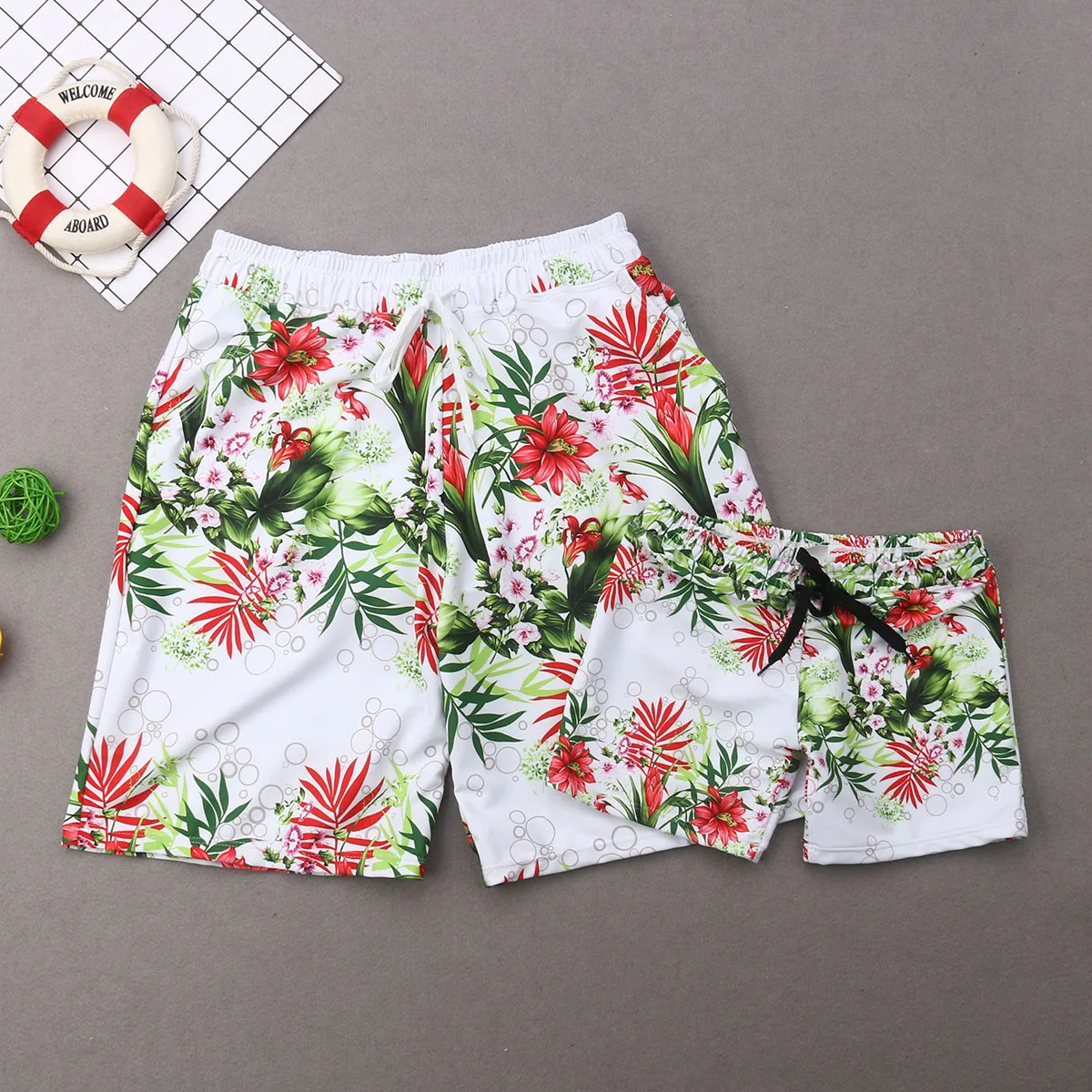 Family Matching Swimwear Mother Father Floral Swimming Suit Women Girl ...