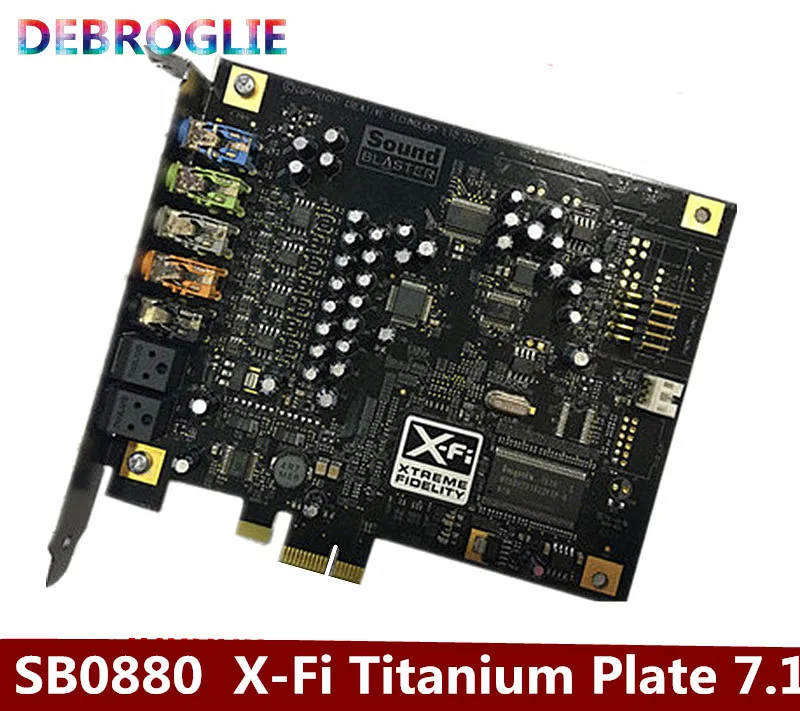 무료 운송 SB0880 사운드 카드 X Fi 티타늄 플레이트 7.1 게임 PCI E 사운드 카드|컴퓨터 케이블 & 커넥터 ...