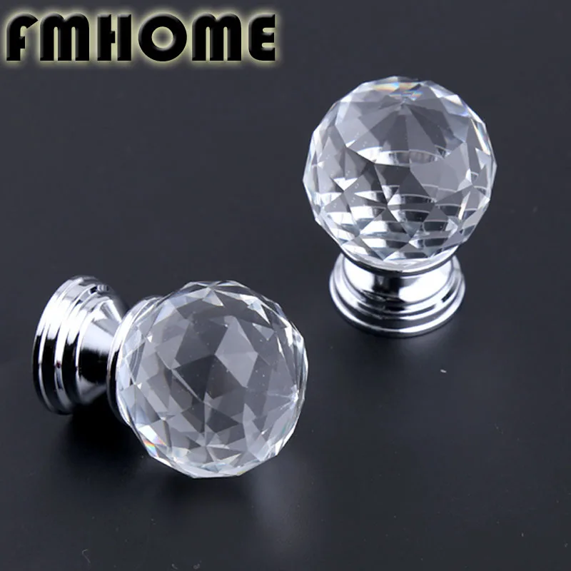 31mm Modern Simple Fashion Glass Crsyal Drawer Tv Table Knobs Pulls ...