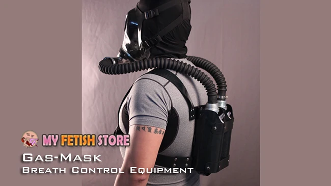 (DM5222)100% Handmade Rubber Belt-Bottle Breath control System Gas Mask ...