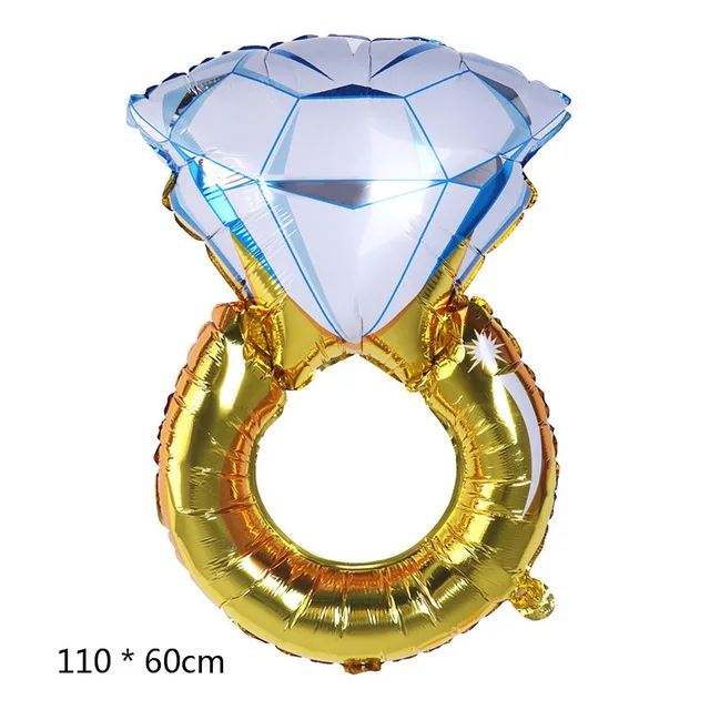 40 inches Big Balloon Diamond Ring Foil Balloons Inflatable Wedding ...