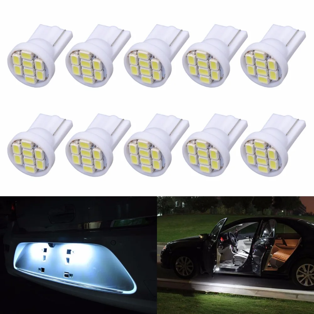 10pcs T10 W5W 2825 175 168 558 Car LED 1206 8 SMD Interior Dome ...