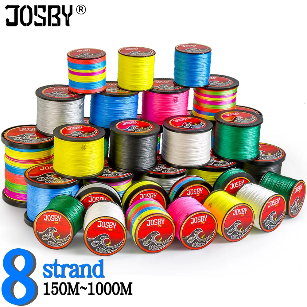 JOSBY Braid Fishing Line 8 Strand 300M 500M 1000M 150M100% PE ...