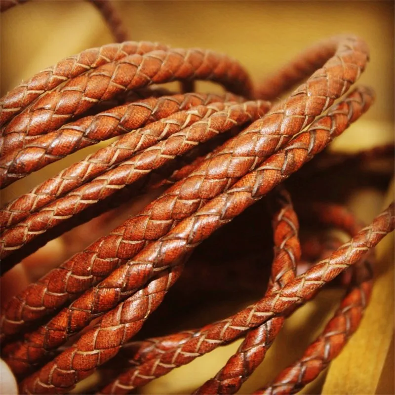 2m-lot-3mm-4mm-5mm-Round-Braided-Genuine-Leather-Cord-Coffee-Cow ...