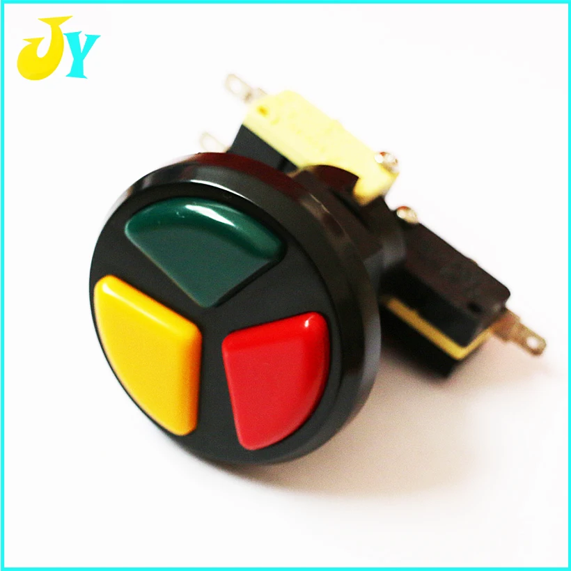 2-pcs-3-in-1-Round-Arcade-Button-Triple-Color-Push-Button-with-Micro ...