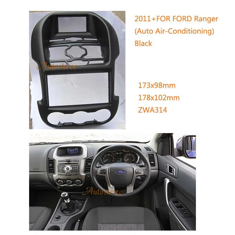 Car Radio Fascia multimedia Frame Kit For Ford Ranger 2011+ With Auto ...