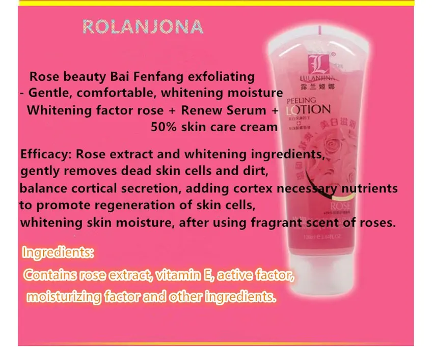 Rose - Gel exfoliant pour le visage, exfoliant pour le corps, nettoie ...