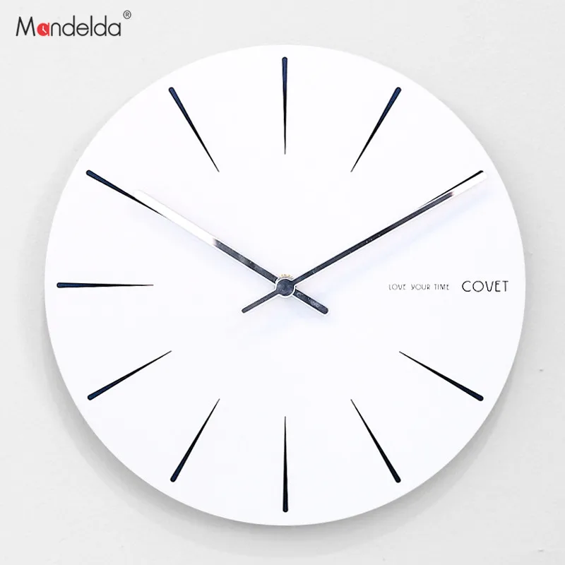 Mandelda Creative Clock Living Room Modern Mute Simple Nordic ...