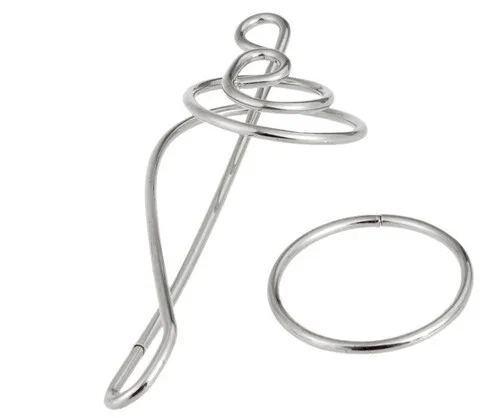 Classic Metal Wire Puzzle Magic Brain Teaser Ring Puzzles Game for ...
