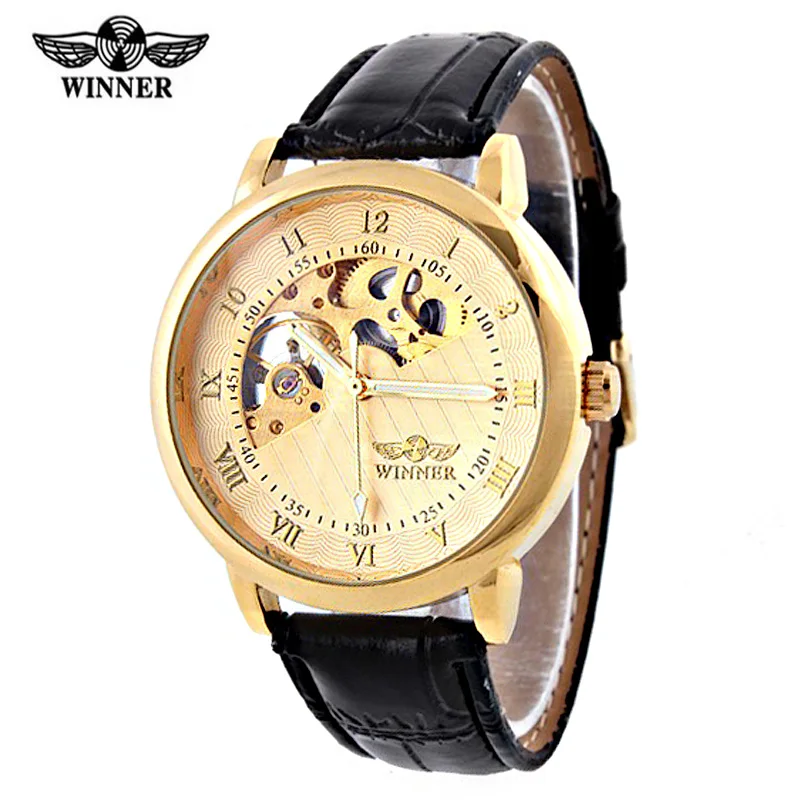 Aliexpress.com : Buy Brand Tags Winner Watch Men Luxury Gold Skeleton ...