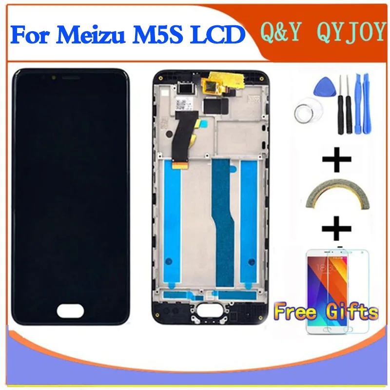 LCD + 프레임 5.2 "Meizu M5S meilan 5S M612H M612M 화이트/블랙 스크린 + 디지타이저 터치 스크린 MEIZU M5S 미니 LCD 용 ...