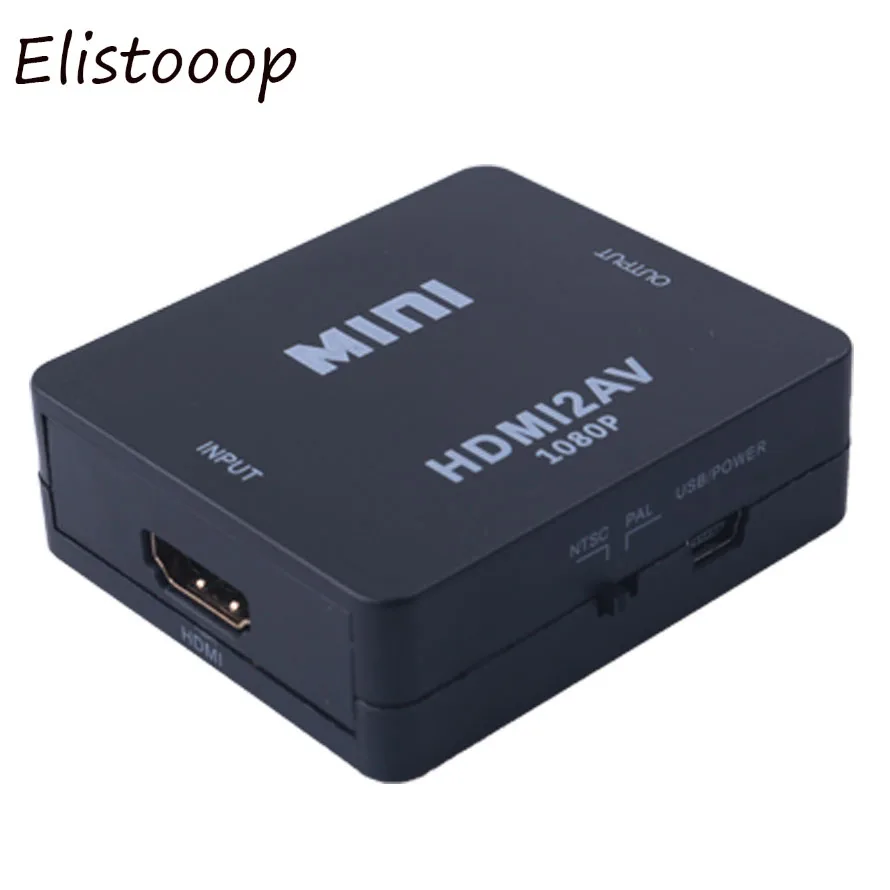 Mini HD Video Converter Box HDMI to RCA AV/CVSB L/R Video 1080P HDMI2AV ...