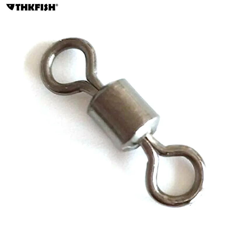 THKFISH 200 Pcs #6 12mm 27kg Rolling Swivels Saltwater 360 Degree Fast ...