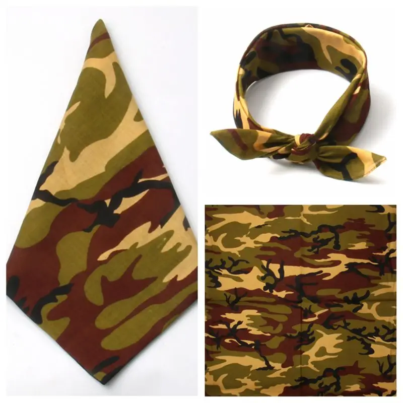 Military Bandanas Paisley 100% Cotton Hearwear Camouflage Print Unisex ...