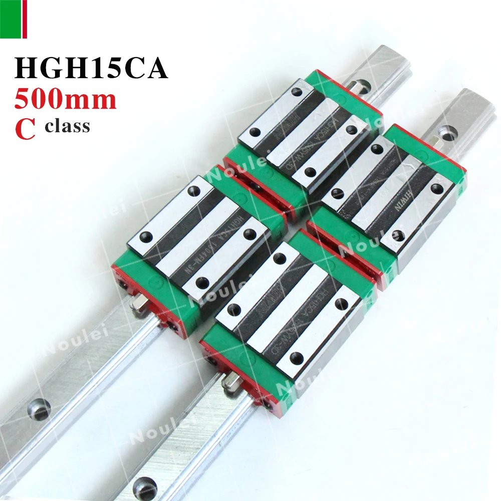 HIWIN HGH15CA guia linear guide block with HGR15 rails 500mm for DIY ...