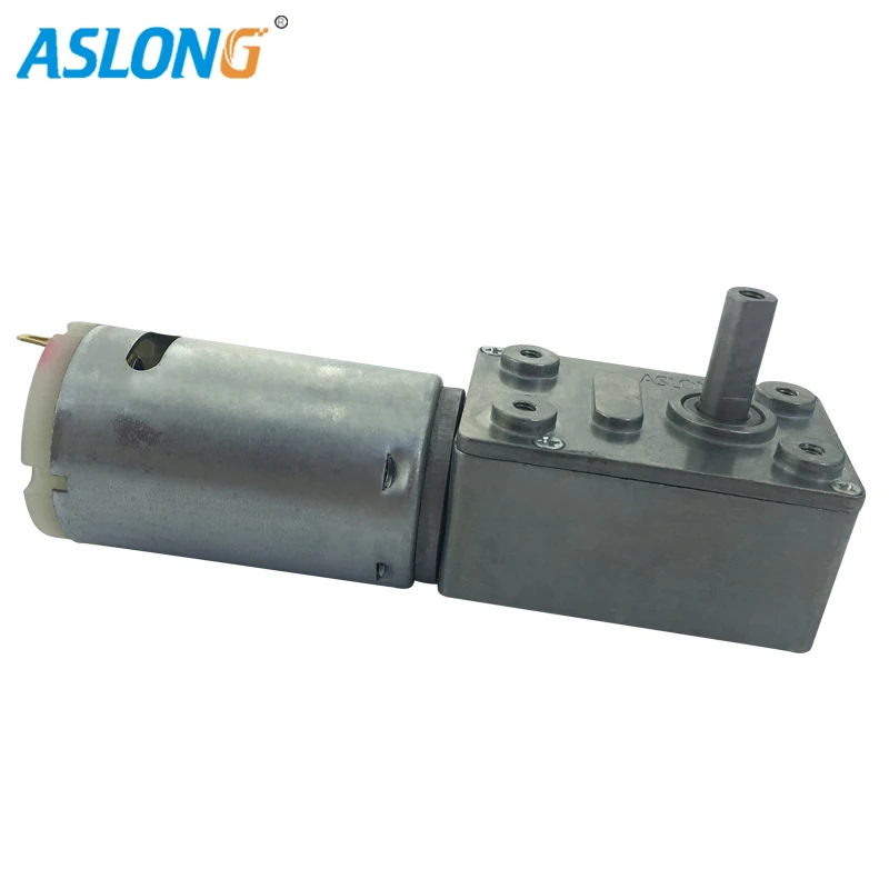 JGY-395 12V Worm Gear Motor DC Reducer Motor Worm Reduction Gearbox ...