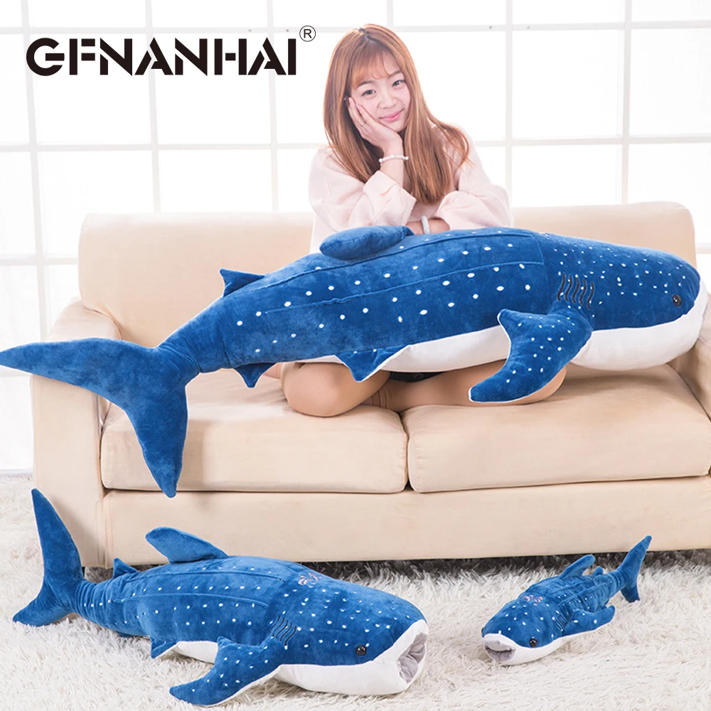 150cm-Large-Size-Soft-Shark-Plush-Toy-Big-Creative-Blue-Whale-Stuffed ...