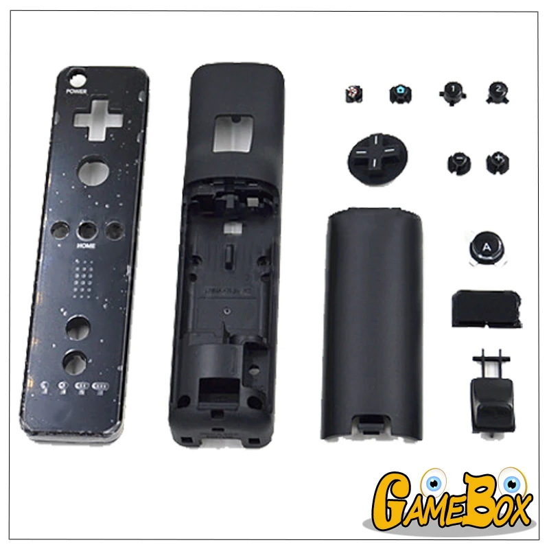 Original-Black-White-Full-Set-Handle-Shell-Case-Cover-For-Nintend-Wii ...