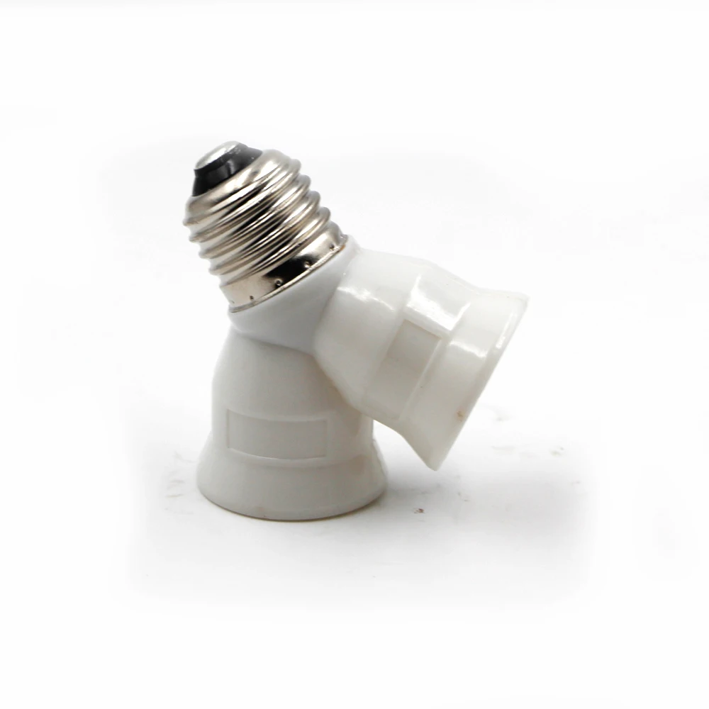 1pcs Fireproof Material E27 To 2 E27 Lamp Holder Converter Socket ...