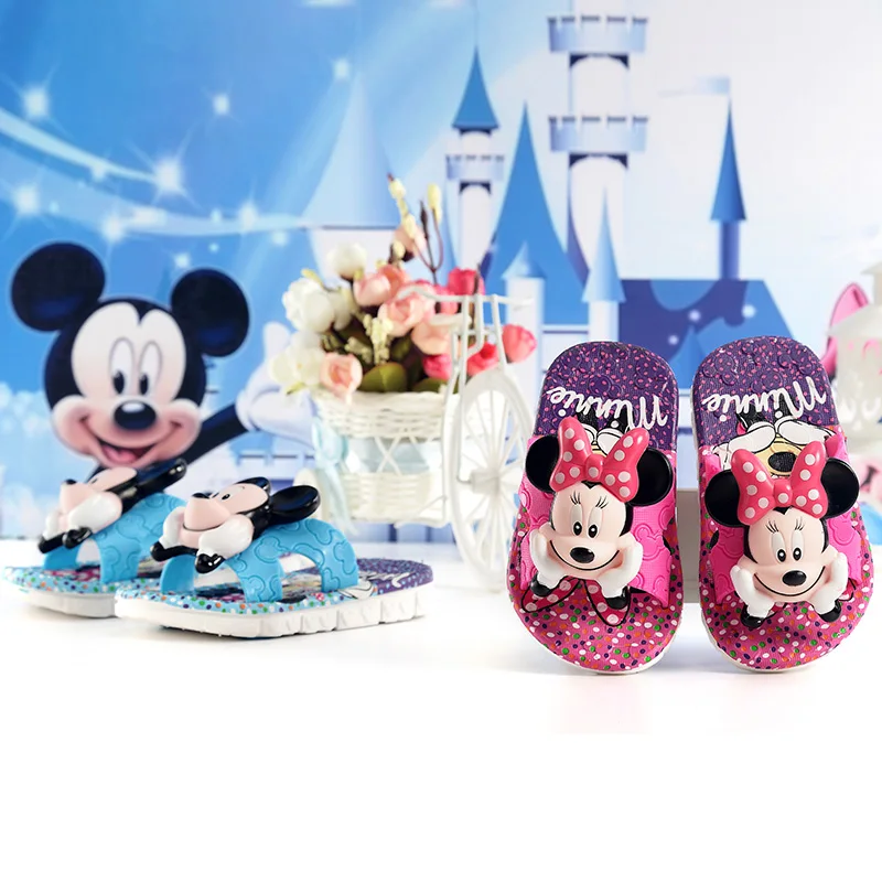 2017 Mickey & Minnie Shoes Kids Girls Sandals Crystal Jelly Shoes ...